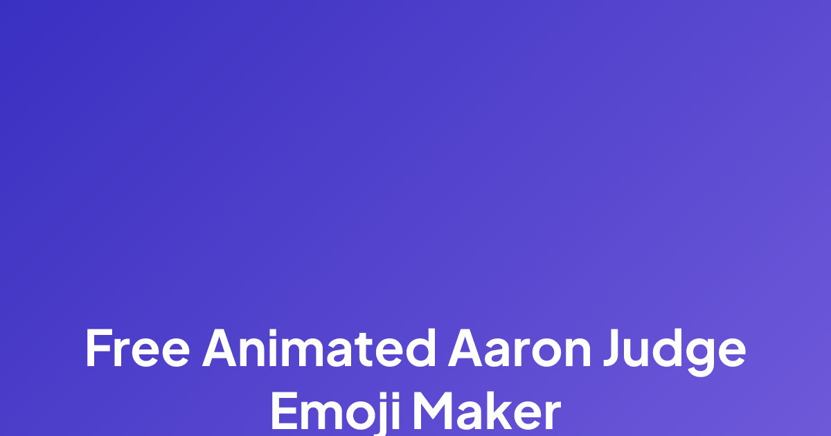 Free Animated Aaron Judge Emoji Maker | MakeEmoji