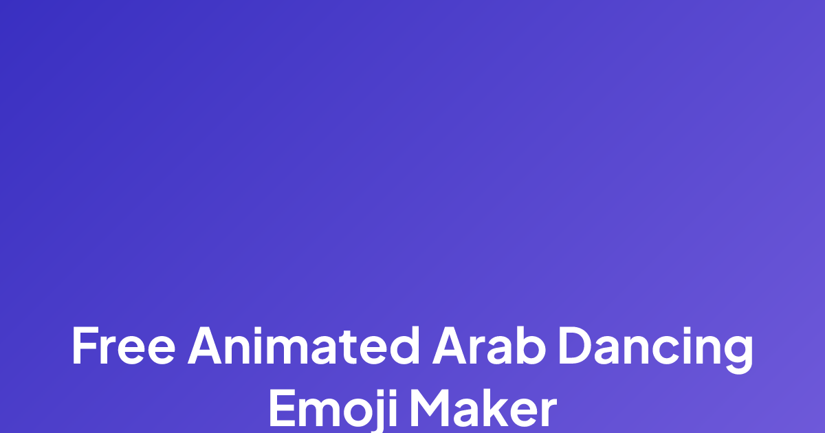 Free Animated Arab Dancing Emoji Maker | MakeEmoji
