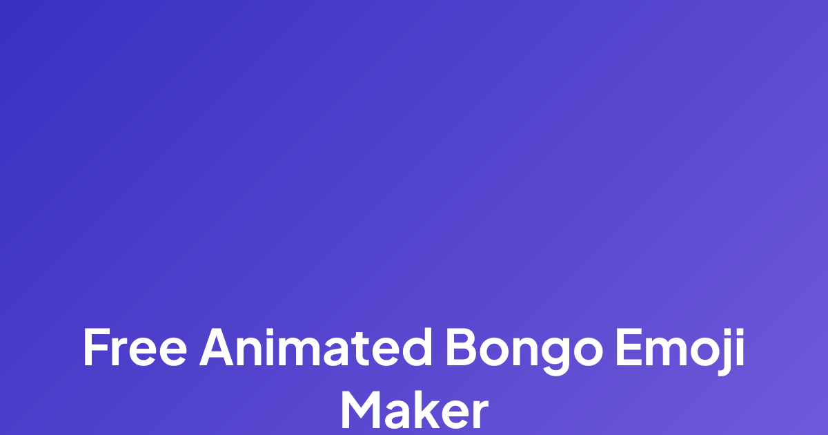 Free Animated Bongo Emoji Maker | MakeEmoji