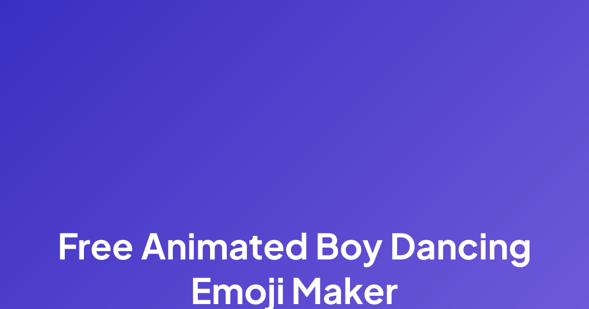 Free Animated Boy Dancing Emoji Maker | MakeEmoji