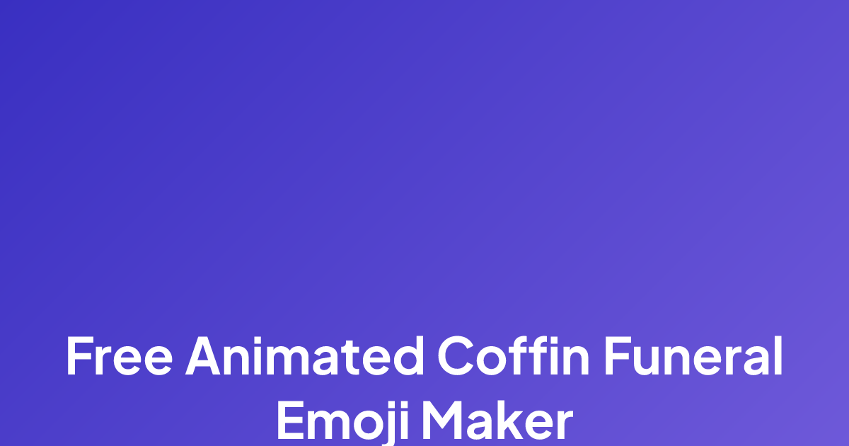 Free Animated Coffin Funeral Emoji Maker | MakeEmoji