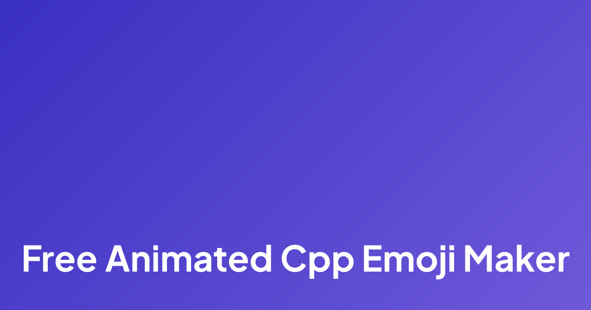 Free Animated Cpp Emoji Maker | MakeEmoji