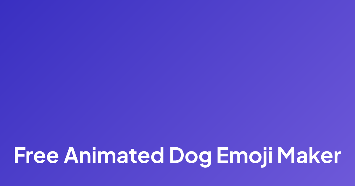 Free Animated Dog Emoji Maker | MakeEmoji