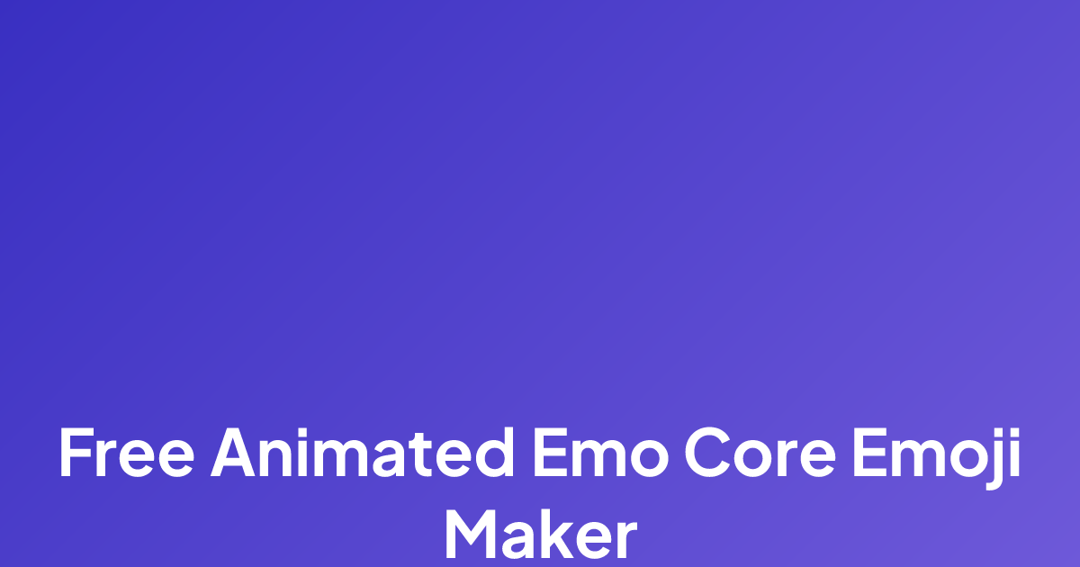 Free Animated Emo Core Emoji Maker | MakeEmoji