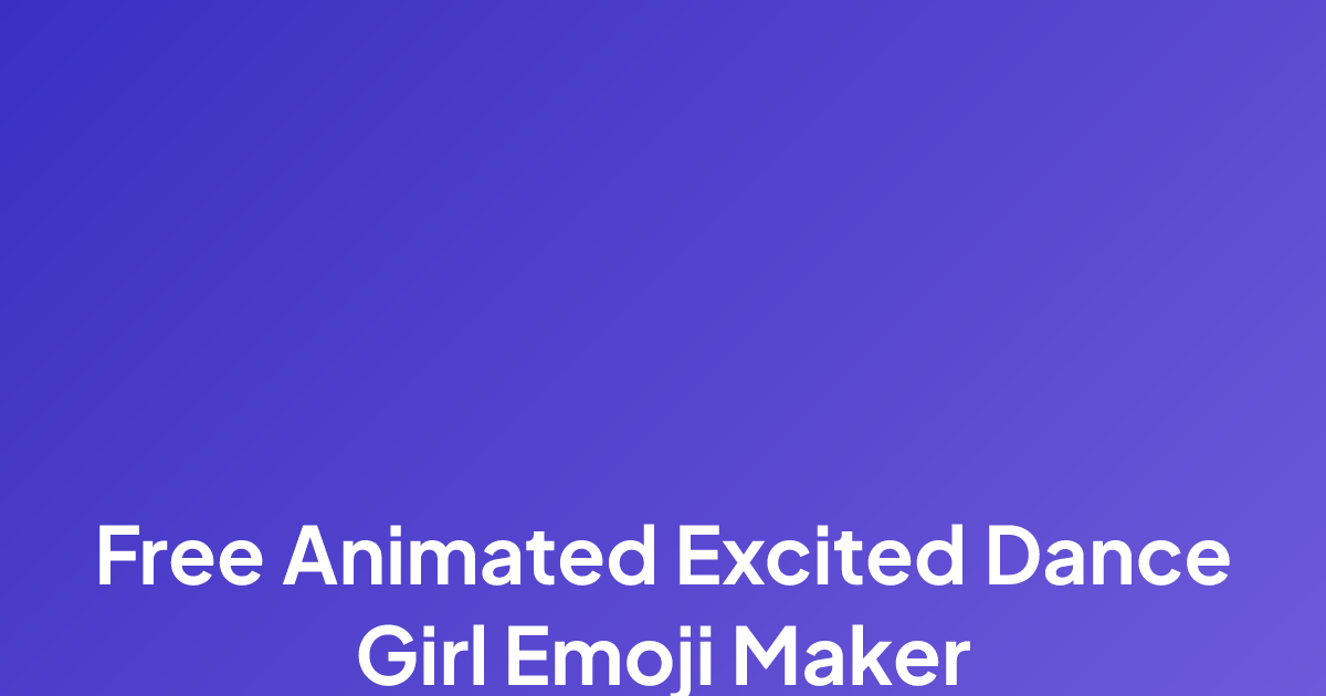 Free Animated Excited Dance Girl Emoji Maker | MakeEmoji