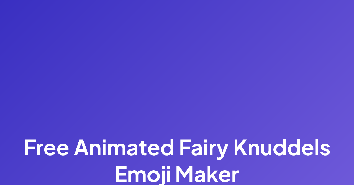 Free Animated Fairy Knuddels Emoji Maker | MakeEmoji