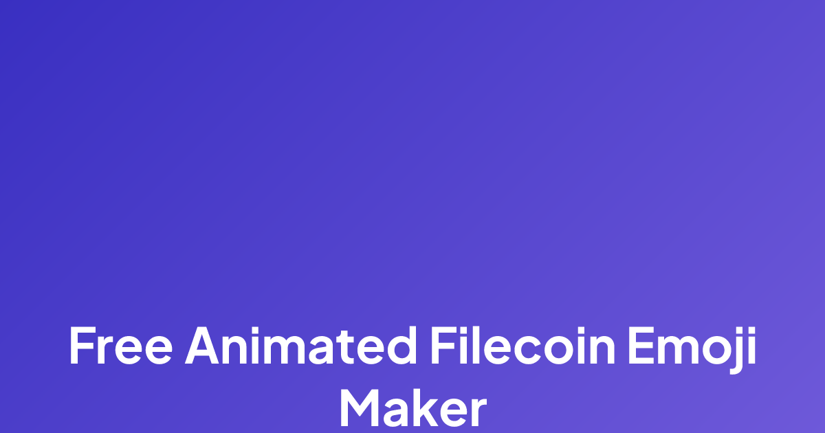 Free Animated Filecoin Emoji Maker | MakeEmoji
