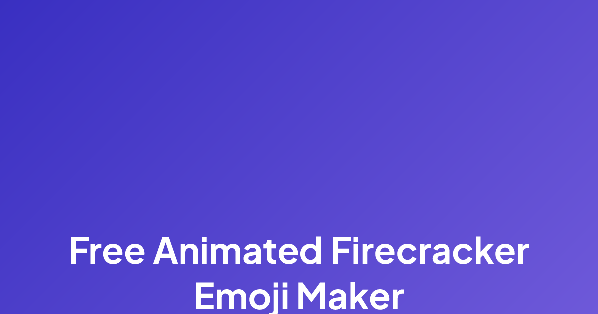 Free Animated Firecracker Emoji Maker | MakeEmoji
