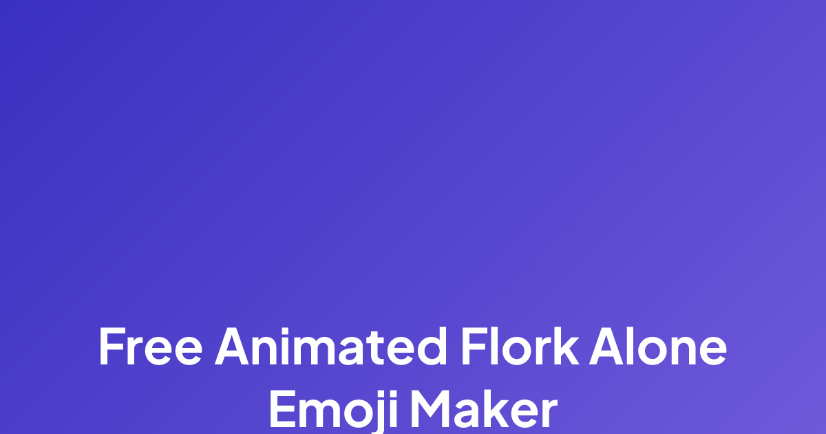 Free Animated Flork Alone Emoji Maker | MakeEmoji