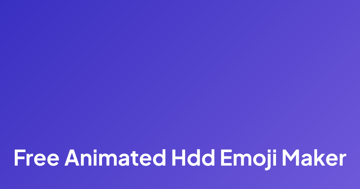 Free Animated Hdd Emoji Maker | MakeEmoji