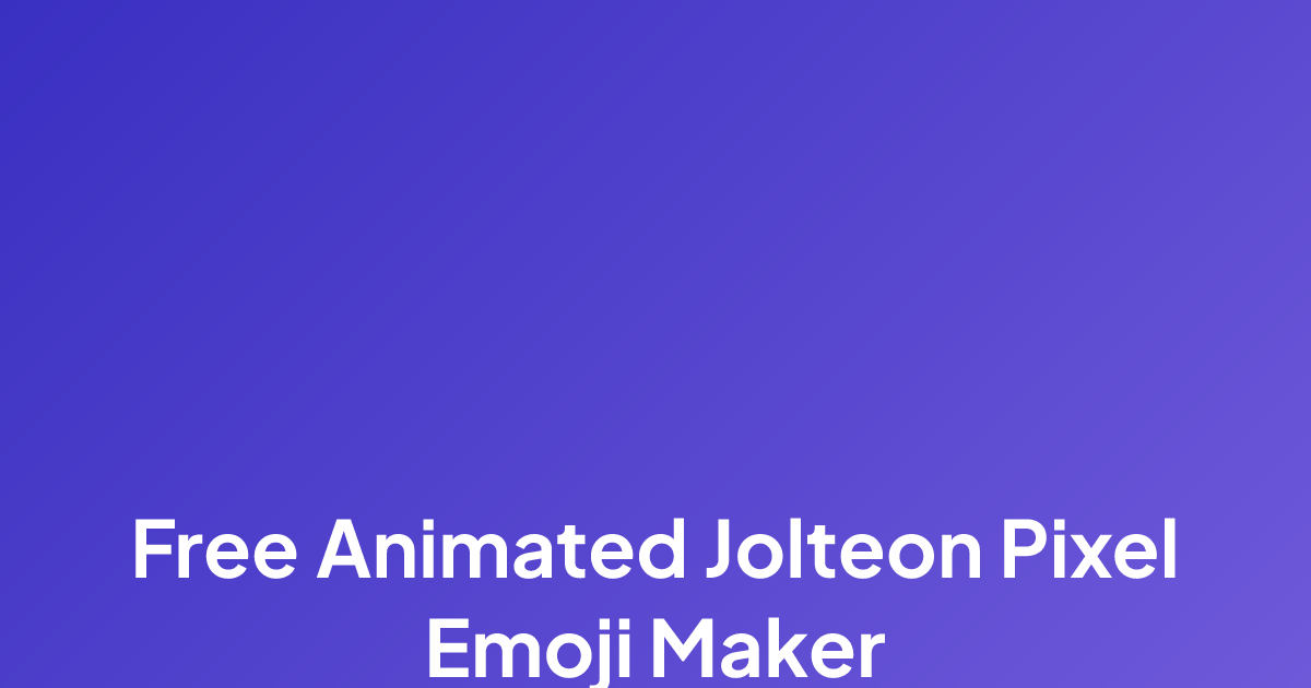 Free Animated Jolteon Pixel Emoji Maker | MakeEmoji