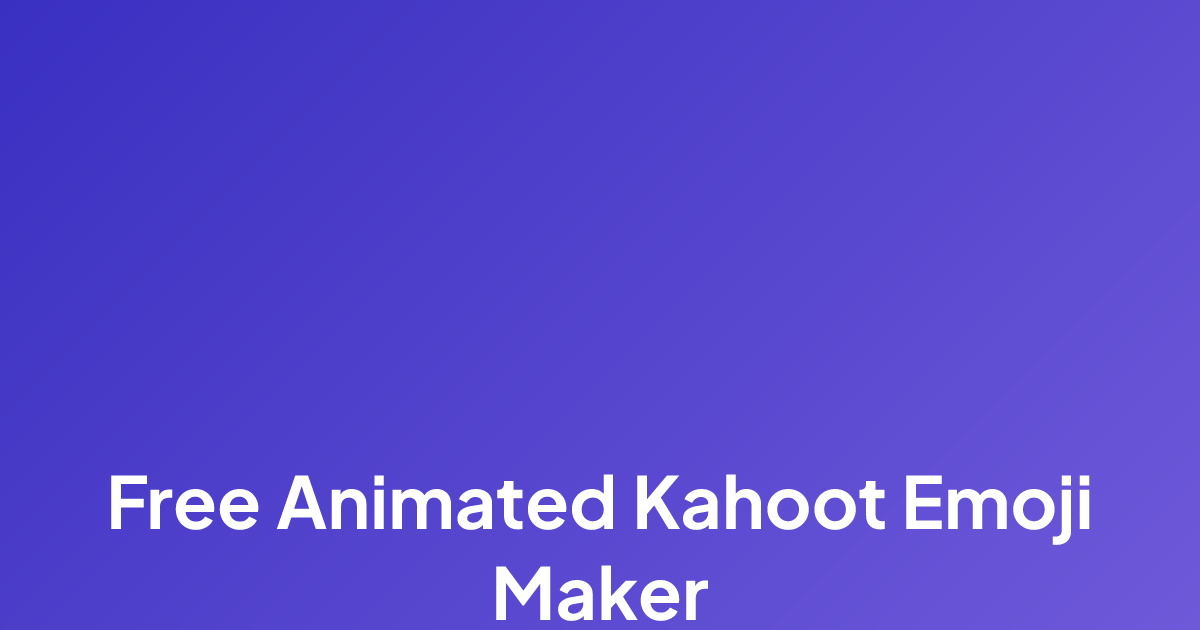 Free Animated Kahoot Emoji Maker | MakeEmoji