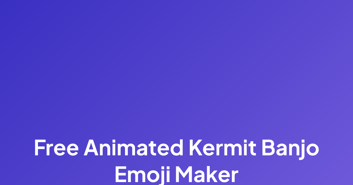 Free Animated Kermit Banjo Emoji Maker | MakeEmoji