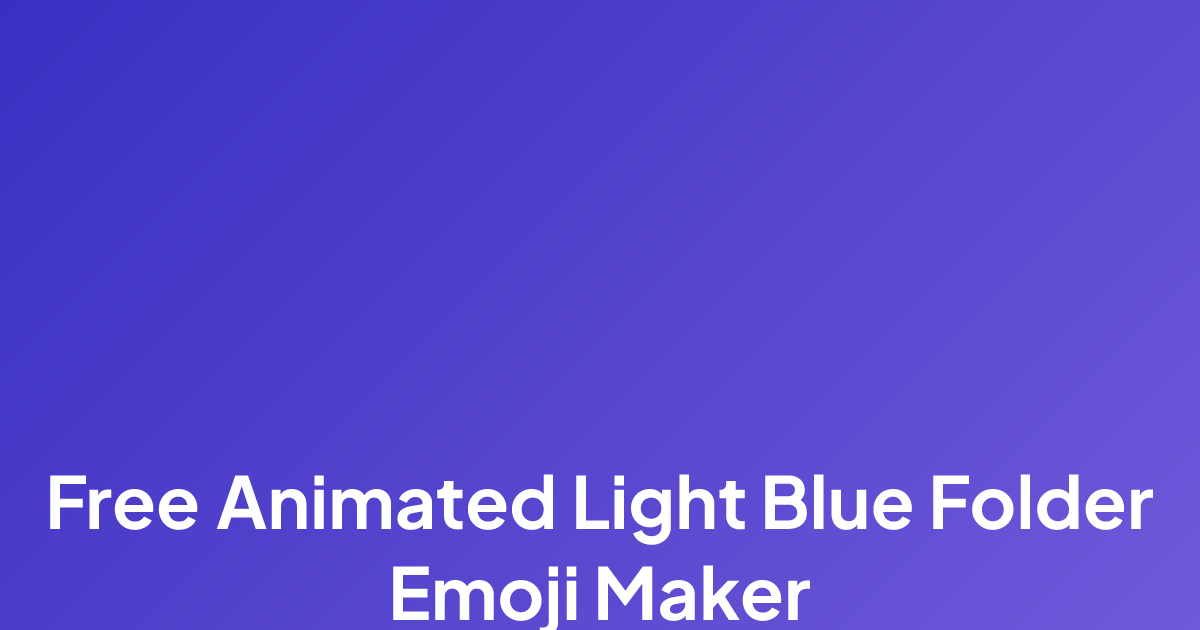 Free Animated Light Blue Folder Emoji Maker | MakeEmoji