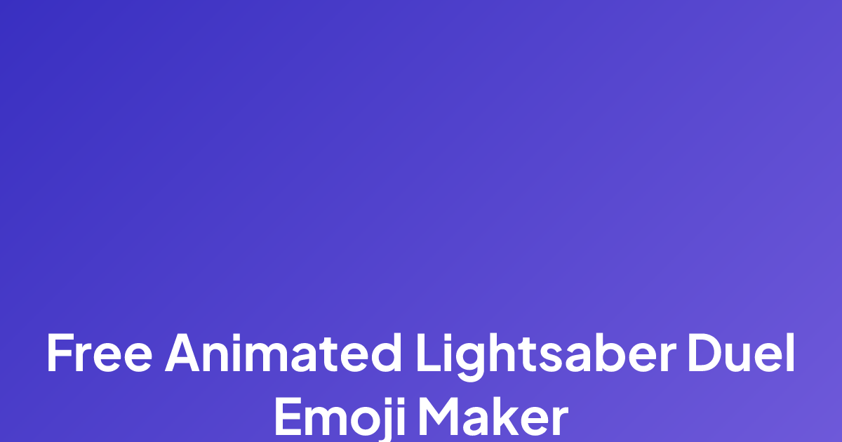 Free Animated Lightsaber Duel Emoji Maker | MakeEmoji