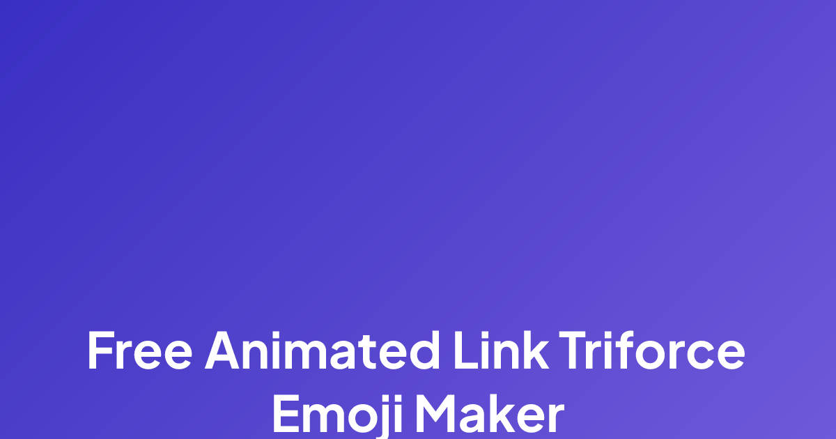 Free Animated Link Triforce Emoji Maker | MakeEmoji