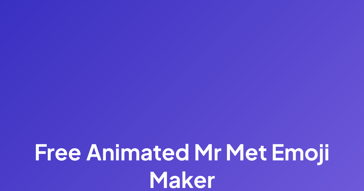 Free Animated Mr Met Emoji Maker | MakeEmoji