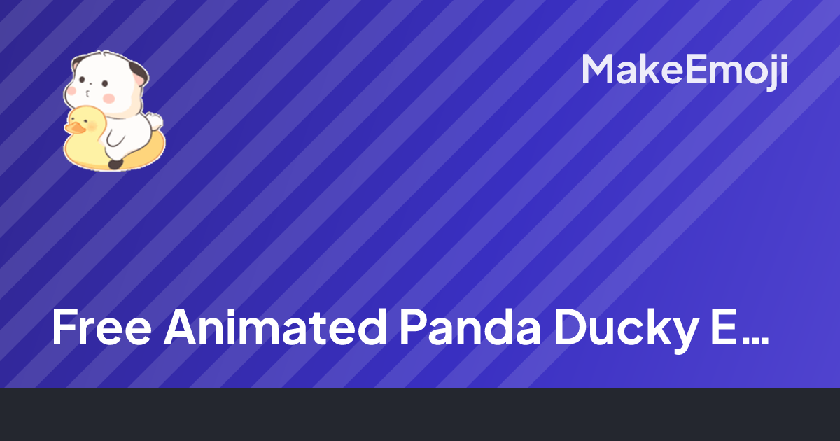 Free Animated Panda Ducky Emoji Maker | MakeEmoji