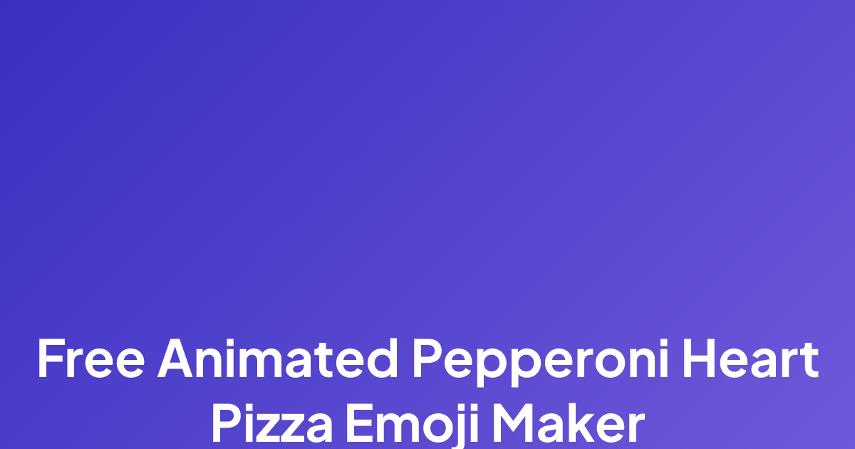 Free Animated Pepperoni Heart Pizza Emoji Maker | MakeEmoji