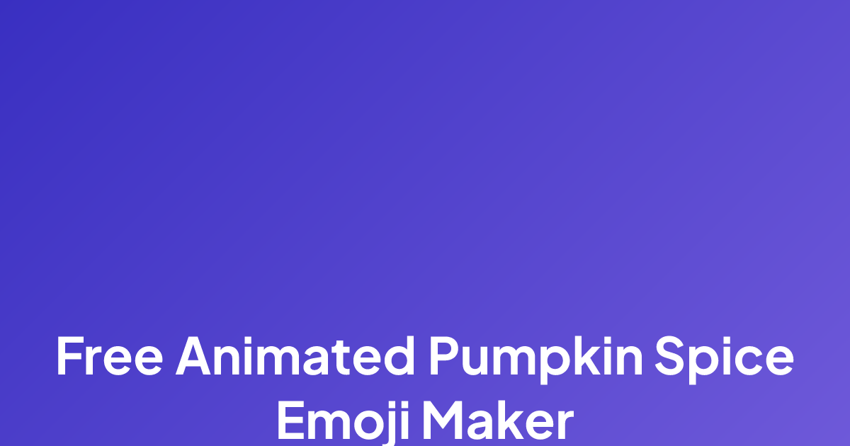 Free Animated Pumpkin Spice Emoji Maker | MakeEmoji