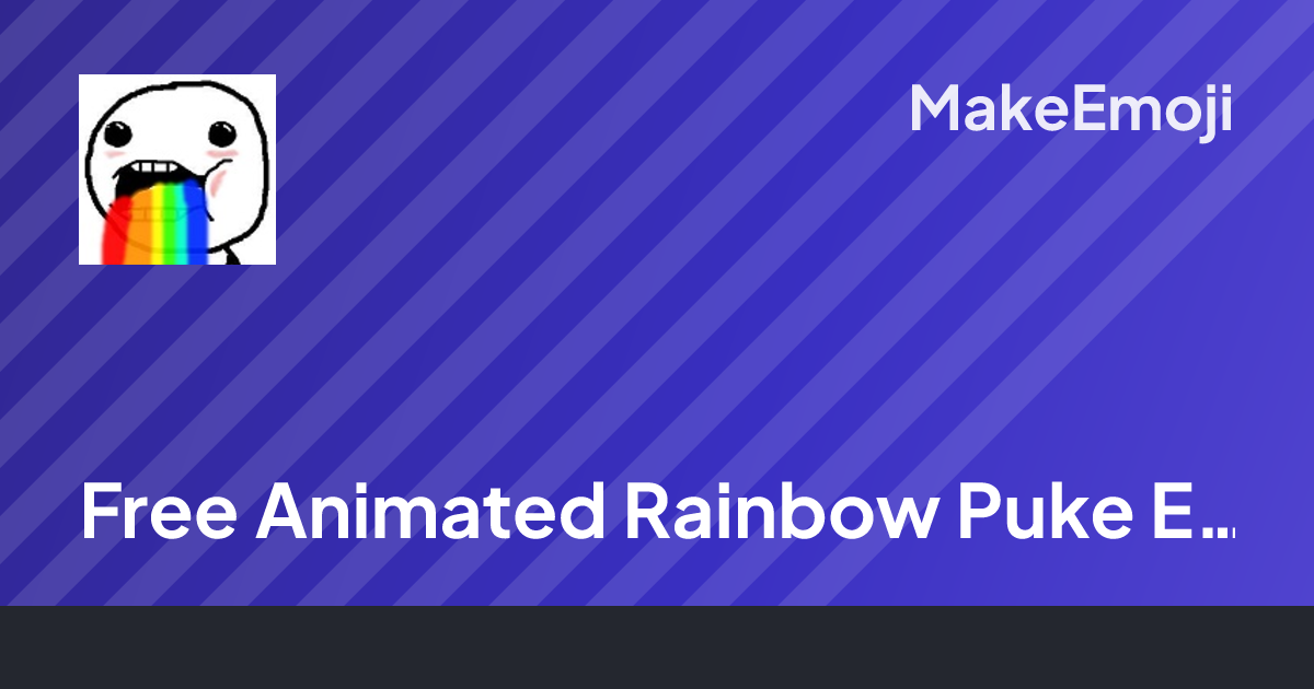 Free Animated Rainbow Puke Emoji Maker | MakeEmoji