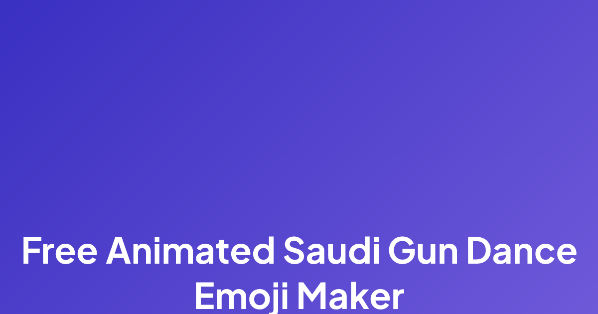 Free Animated Saudi Gun Dance Emoji Maker | MakeEmoji
