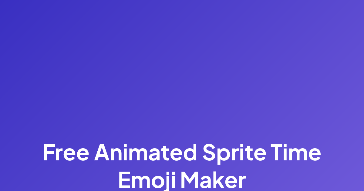 Free Animated Sprite Time Emoji Maker | MakeEmoji