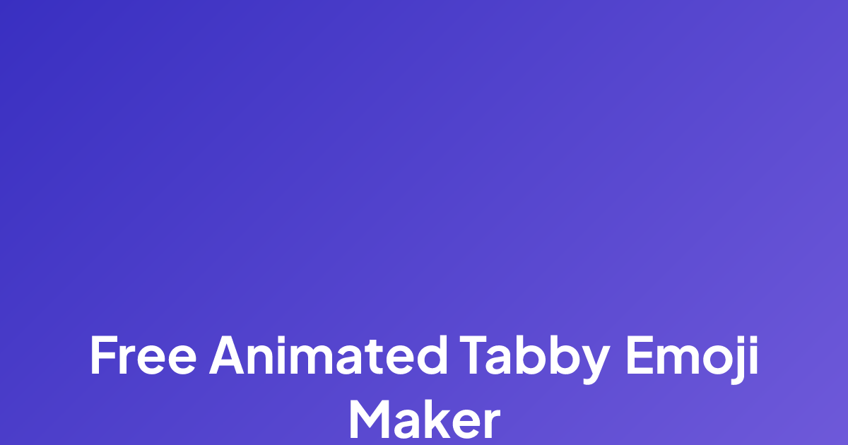 Free Animated Tabby Emoji Maker | MakeEmoji