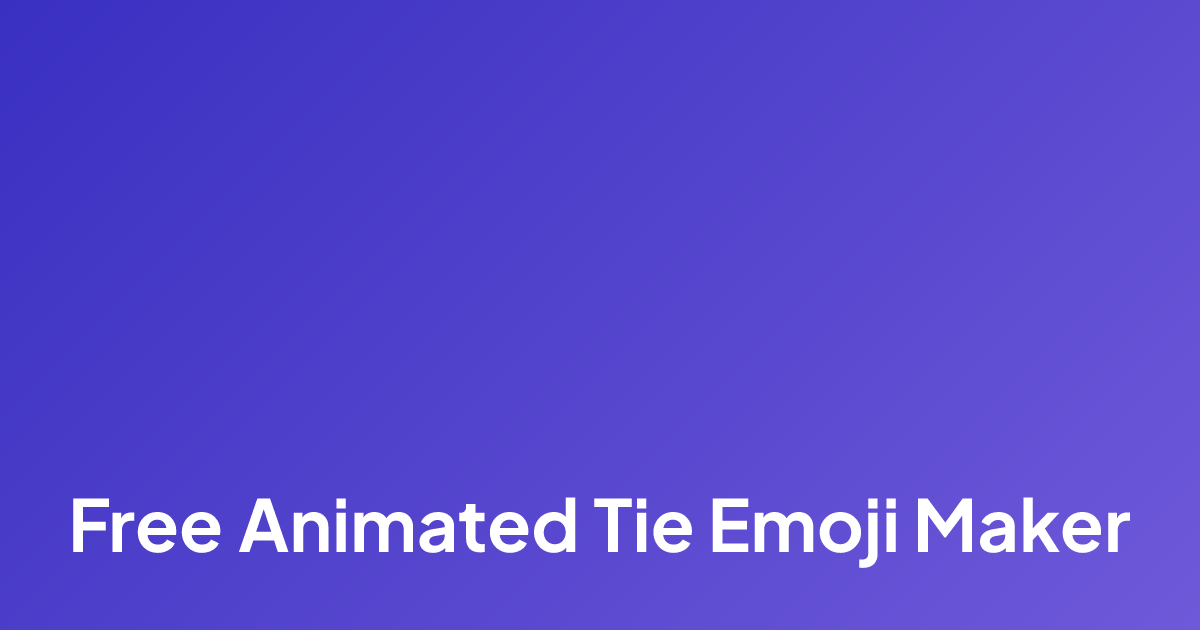 Free Animated Tie Emoji Maker | MakeEmoji