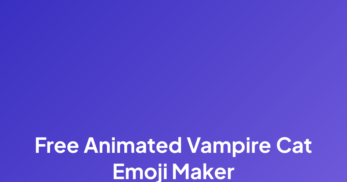 Free Animated Vampire Cat Emoji Maker | MakeEmoji
