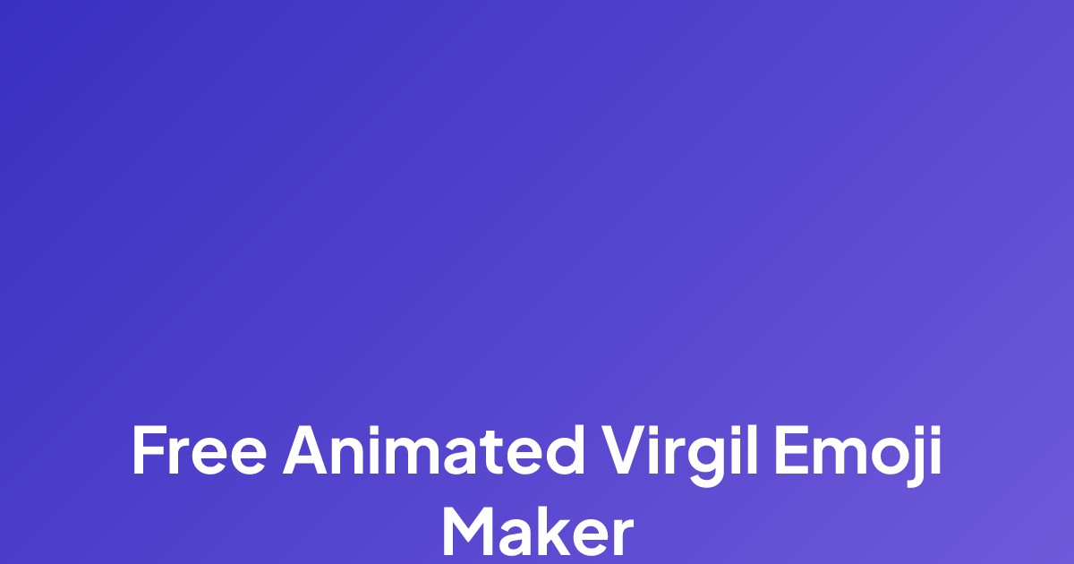 Free Animated Virgil Emoji Maker | MakeEmoji