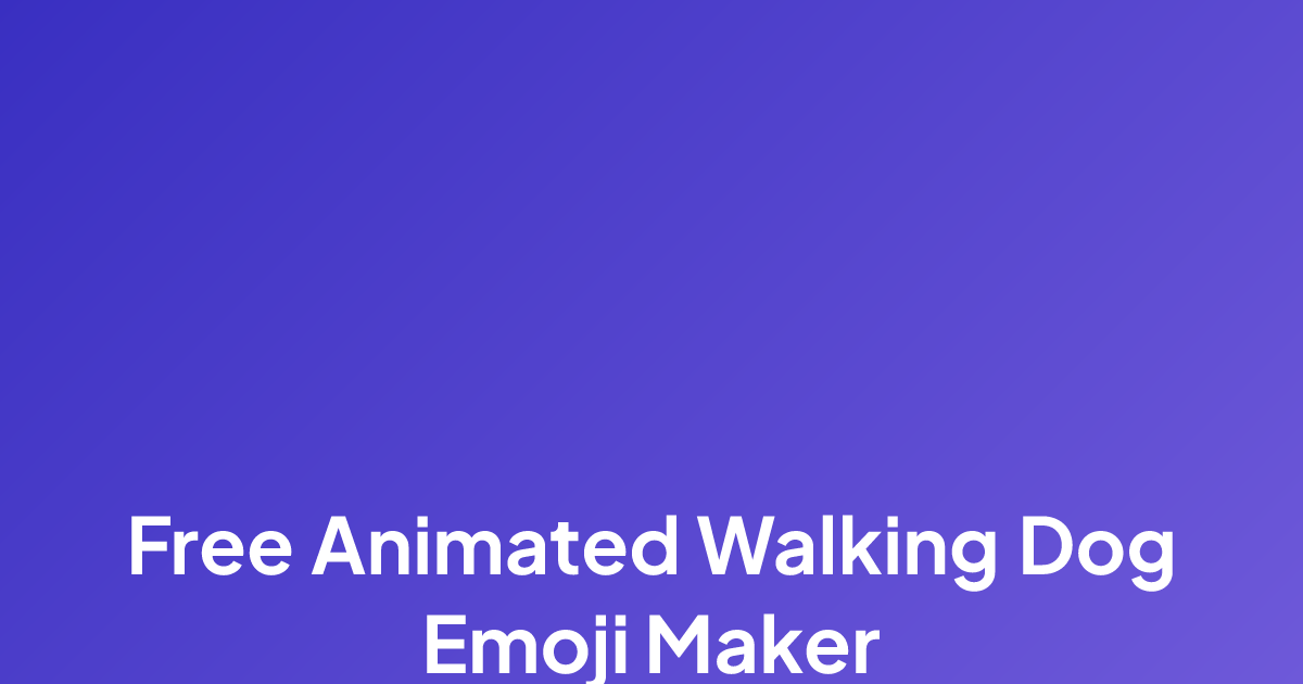 Free Animated Walking Dog Emoji Maker | MakeEmoji