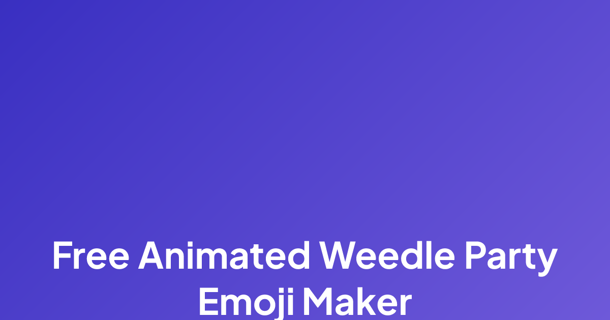 Free Animated Weedle Party Emoji Maker | MakeEmoji