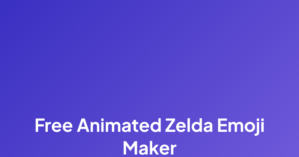 Free Animated Zelda Emoji Maker | MakeEmoji