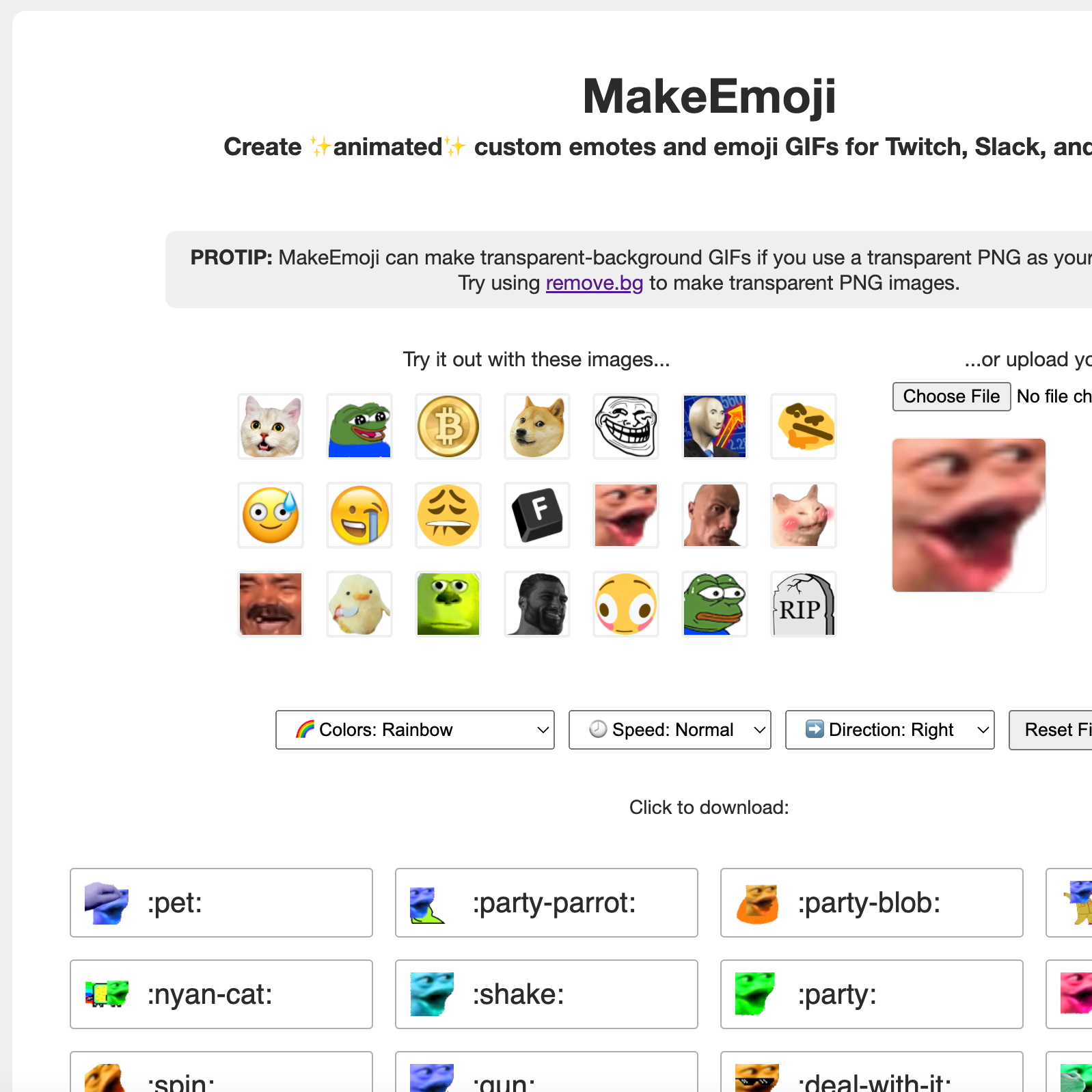 MakeEmoji | Create animated custom emojis for Slack and Discord